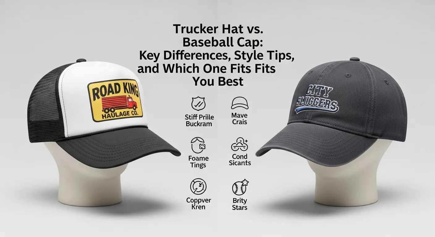 Trucker Hat vs Baseball Cap Find Your Perfect Fit